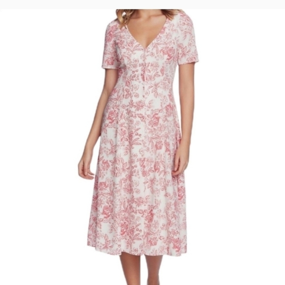 1. State | Dresses | State Neo Renaissance Dress Pink White Floral ...